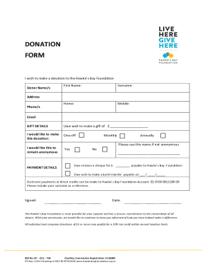 Fillable Online Basic-Donation-Form.docx Fax Email Print - pdfFiller