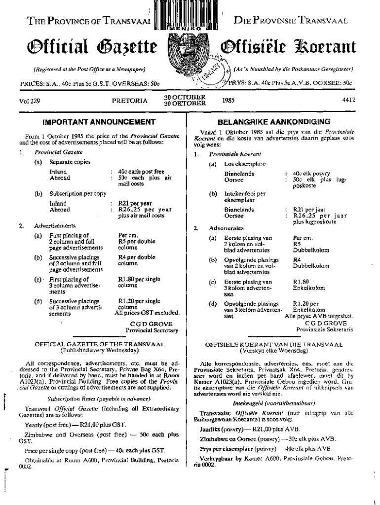 Fillable Online Tambo airport post office mail letter - Johannesburg ...