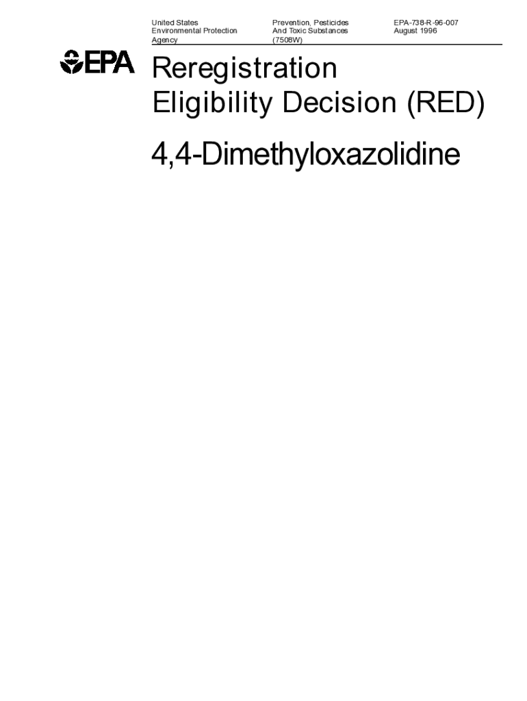 Fillable Online US EPA - Pesticides - Reregistration Eligibility ...