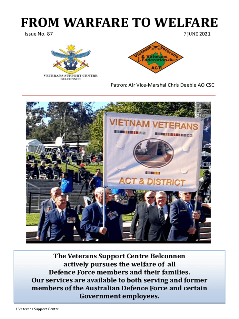 Fillable Online Patron: Air Vice-Marshal Chris Deeble AO CSC Fax Email ...