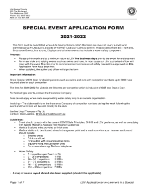 Fillable Online Fillable Online special event application form 2021-2022 Fax Email Print - pdfFiller