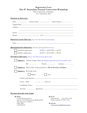 Fillable Online Draft Contents for 14 AFMC Registration form Fax Email ...