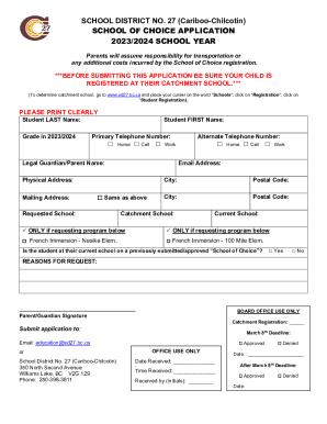 Fillable Online District School Choice - South Carolina Department of ...