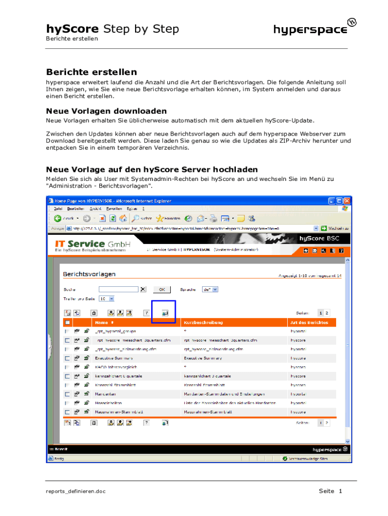 Ausfüllbar Online hyScore Step by Step Fax Email Drucken - pdfFiller