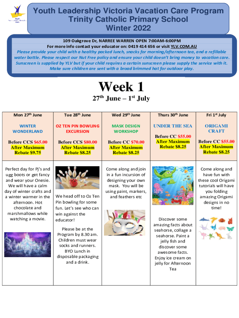 Fillable Online Home - Trinity Catholic Primary School Narre Warren ...