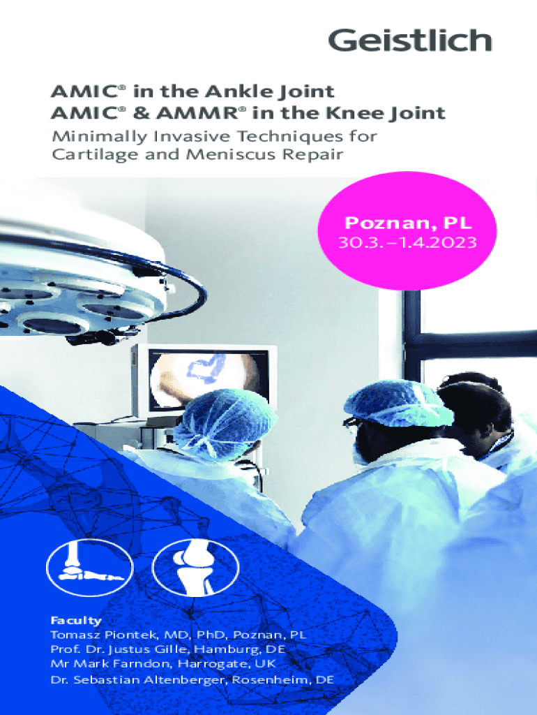 Fillable Online AMIC for traumatic focal osteochondral defect of the ...