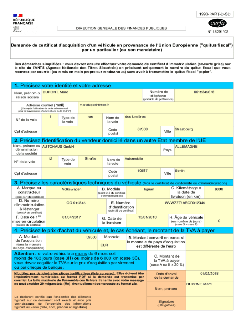 Remplissable En Ligne N 15291*02 Fax Email Imprimer - pdfFiller