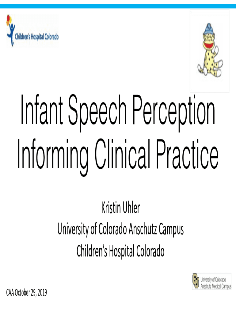 Fillable Online Longitudinal infant speech perception in young cochlear ...
