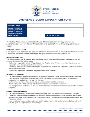 Fillable Online Overseas Students Expectations Form Fax Email Print ...