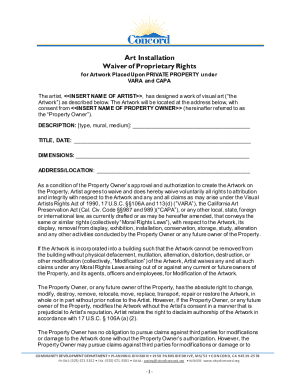 Fillable Online copyright license and waiver of moral rights in artwork ...