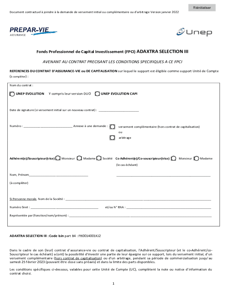 Remplissable En Ligne ADAXTRA Capital lve 128 millions d'euros pour son ...