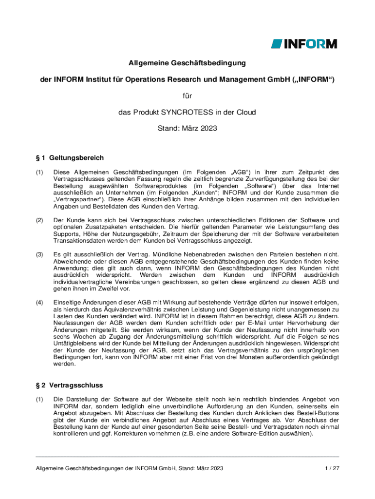 Ausfüllbar Online SyncroTESS by INFORM Institut fr Operations-Research ...