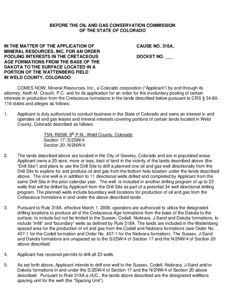 Fillable Online Coloradoans fight to revive battle over forced pooling of ... Fax Email Print ...