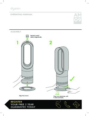 Fillable Online dyson AM04 Remote Control Fan Heater User Manual Fax ...
