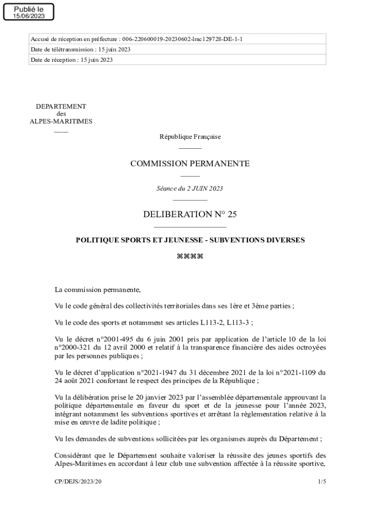 Remplissable En Ligne Accus de rception en prfecture : 006-220600019 ...