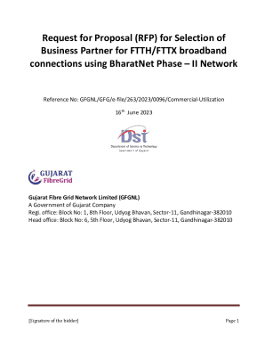 Fillable Online dst gujarat gov Request for Proposal (RFP) for Selection of Business Partner for ...