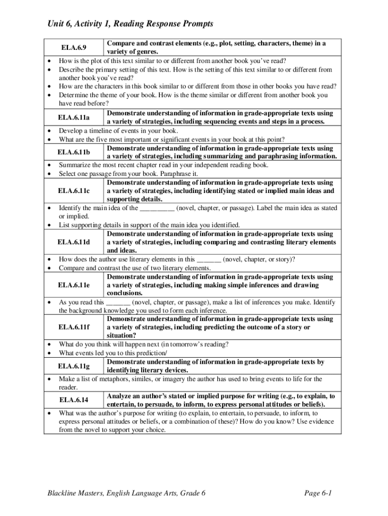 Fillable Online Elements of Literature: A Complete Guide for Students ...