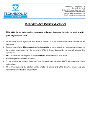 Fillable Online technicolsa co Installation Rules and Masters ...