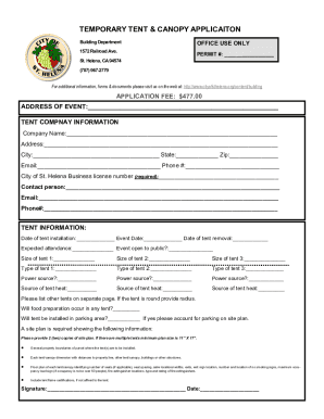 Fillable Online Temporary Tent Structures For Sale and Rent Fax Email ...