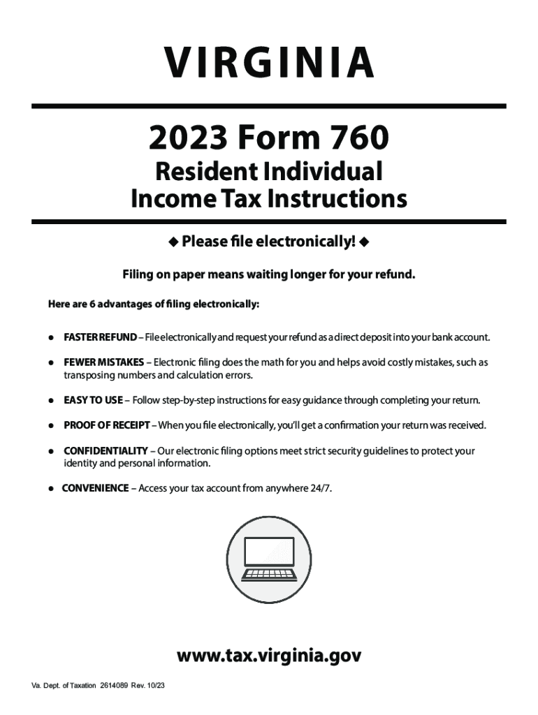 Fillable Online 2023 Form 760 Resident Individual Income Tax ...