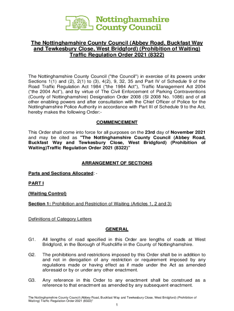 Fillable Online tro trafficpenaltytribunal gov The Nottinghamshire ...