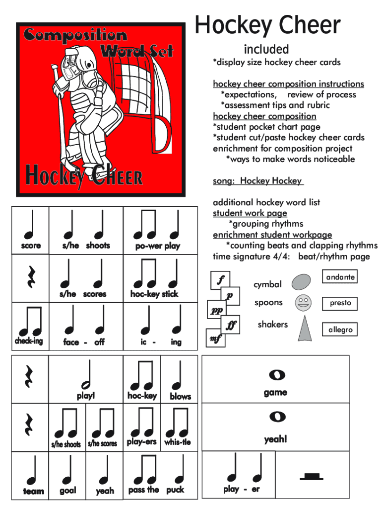 Fillable Online Hockey Cheers.cdr Fax Email Print - pdfFiller