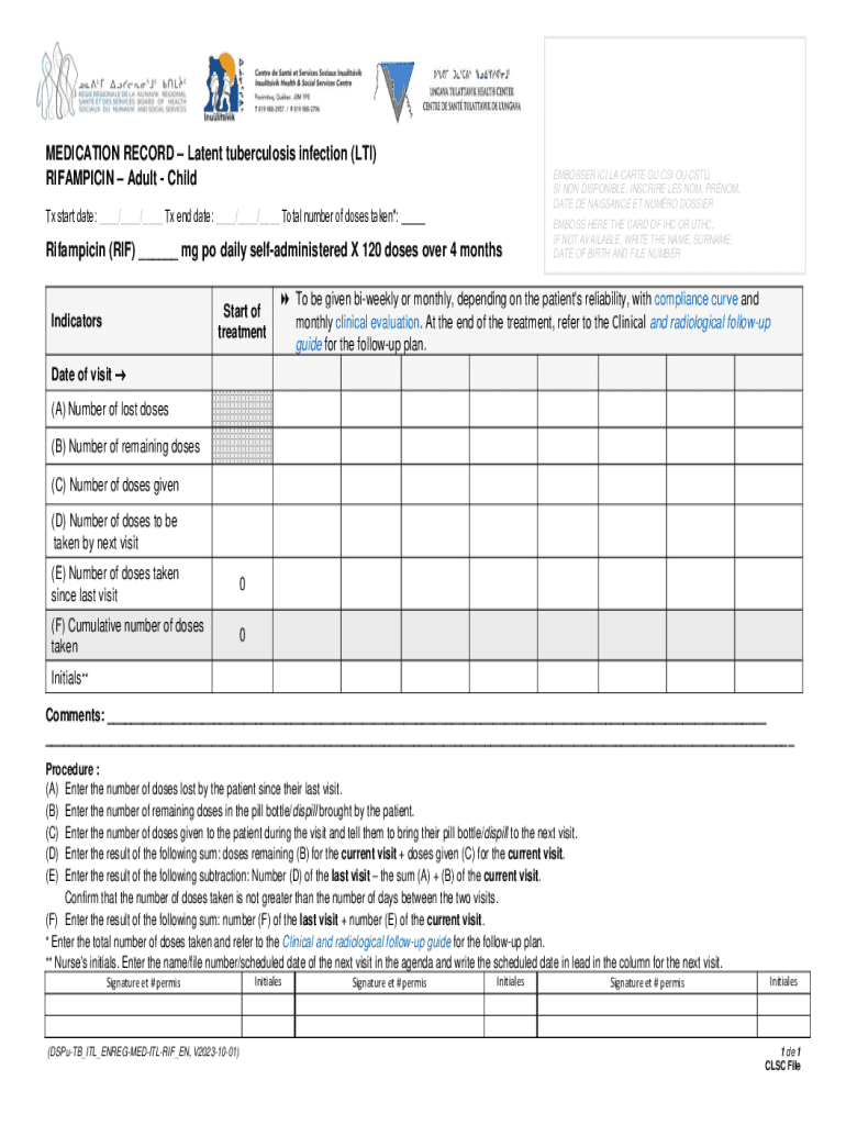 Fillable Online Treatment guidelines for latent tuberculosis infection ...