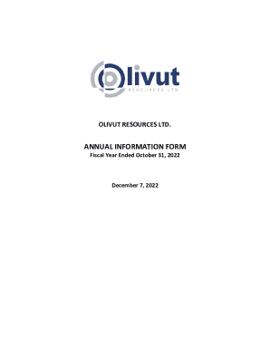 Fillable Online Annual Information Forms Fax Email Print - pdfFiller