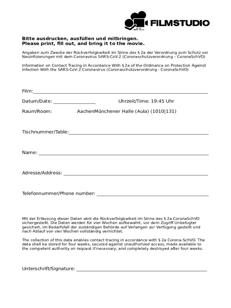 Ausfüllbar Online Bitte ausdrucken, ausfllen und mitbringen. Please ...