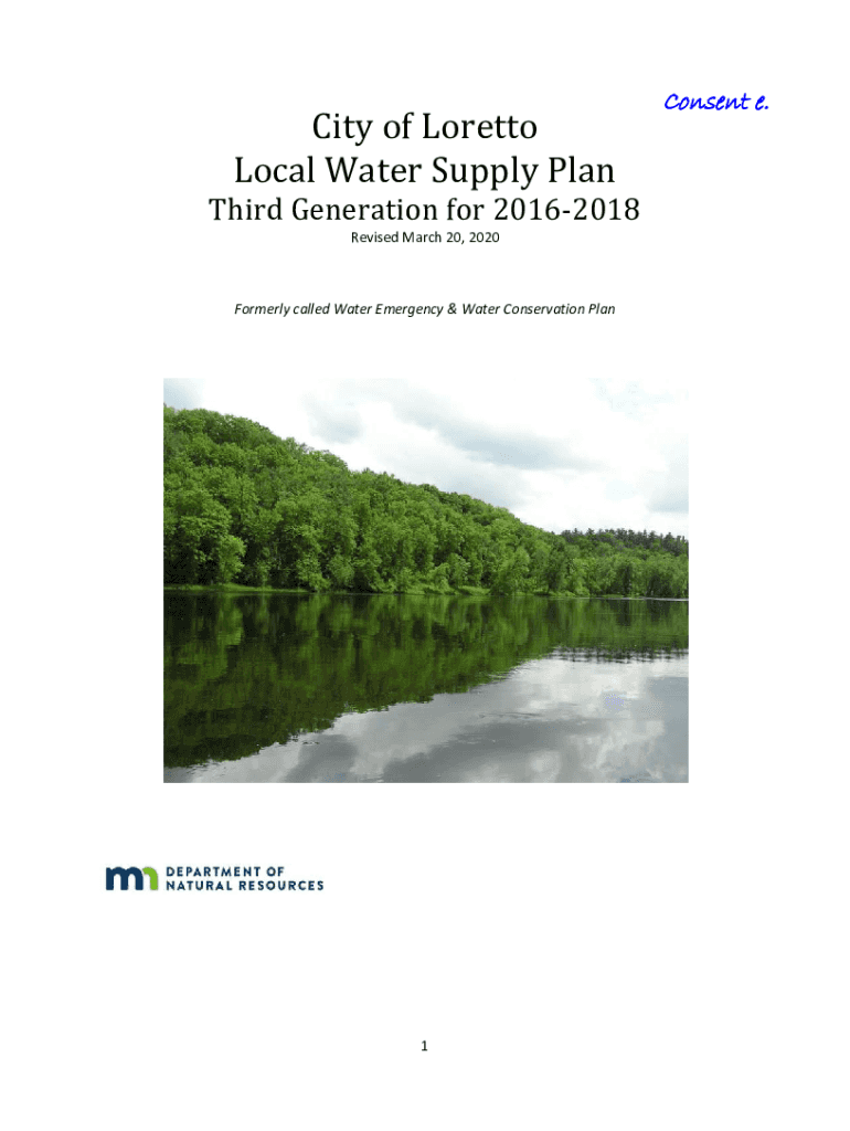 Fillable Online City of Loretto Local Water Supply Plan Fax Email Print ...