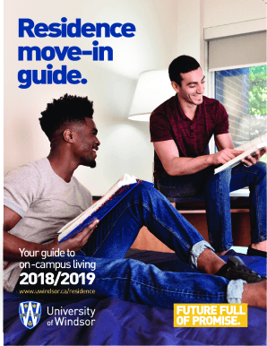 Fillable Online Your Guide to Living in Residence Fax Email Print ...