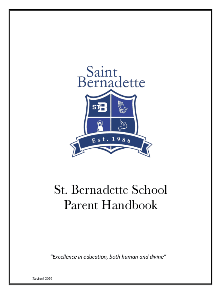 Fillable Online St. Bernadette School Mission Statement Fax Email Print - pdfFiller
