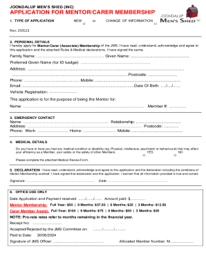 Fillable Online Shed Membership Application Fax Email Print - pdfFiller