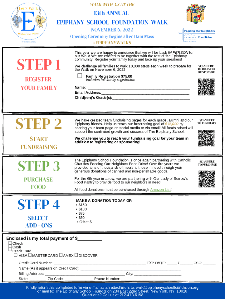 Fillable Online 2022 Walk Registration Form QR Code Fax Email Print ...