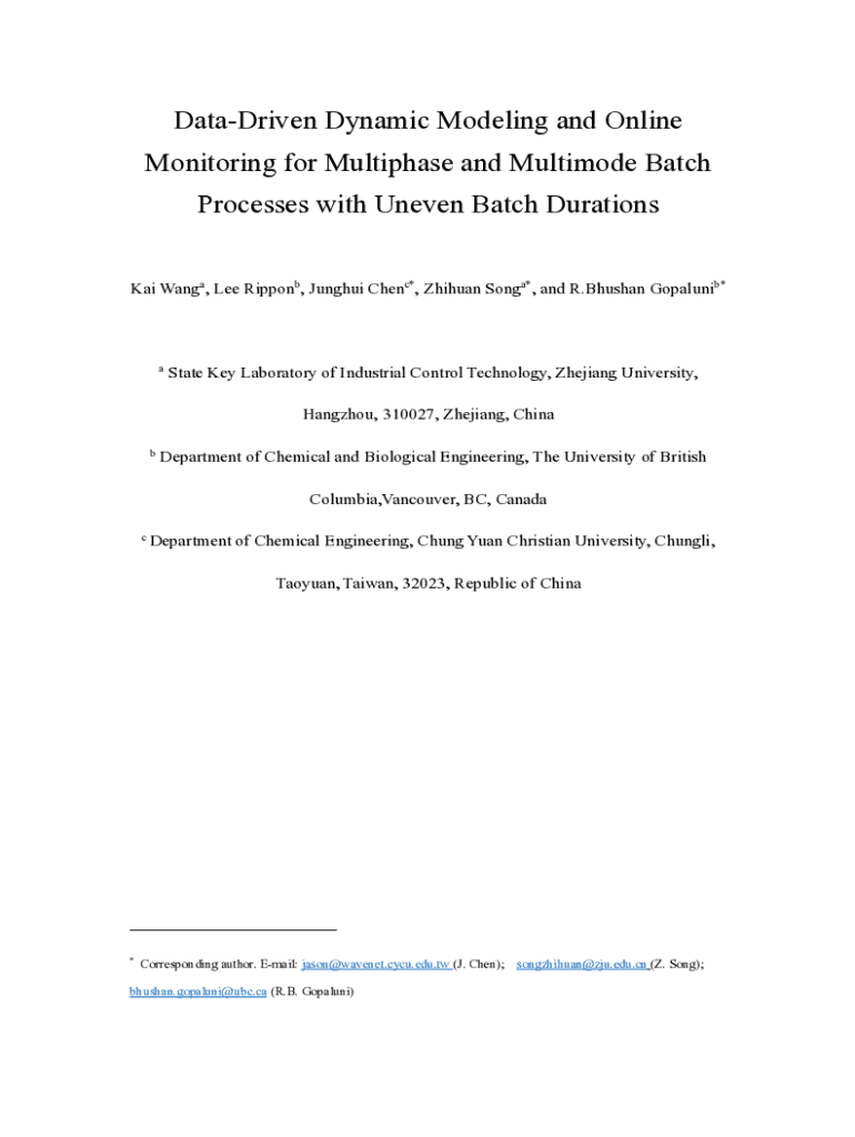Fillable Online Data Driven Dynamic Modeling And Online Monitoring For Fax Email Print 3810