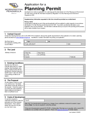 Fillable Online Applications for Amendments to Planning Permits Fax Email Print - pdfFiller