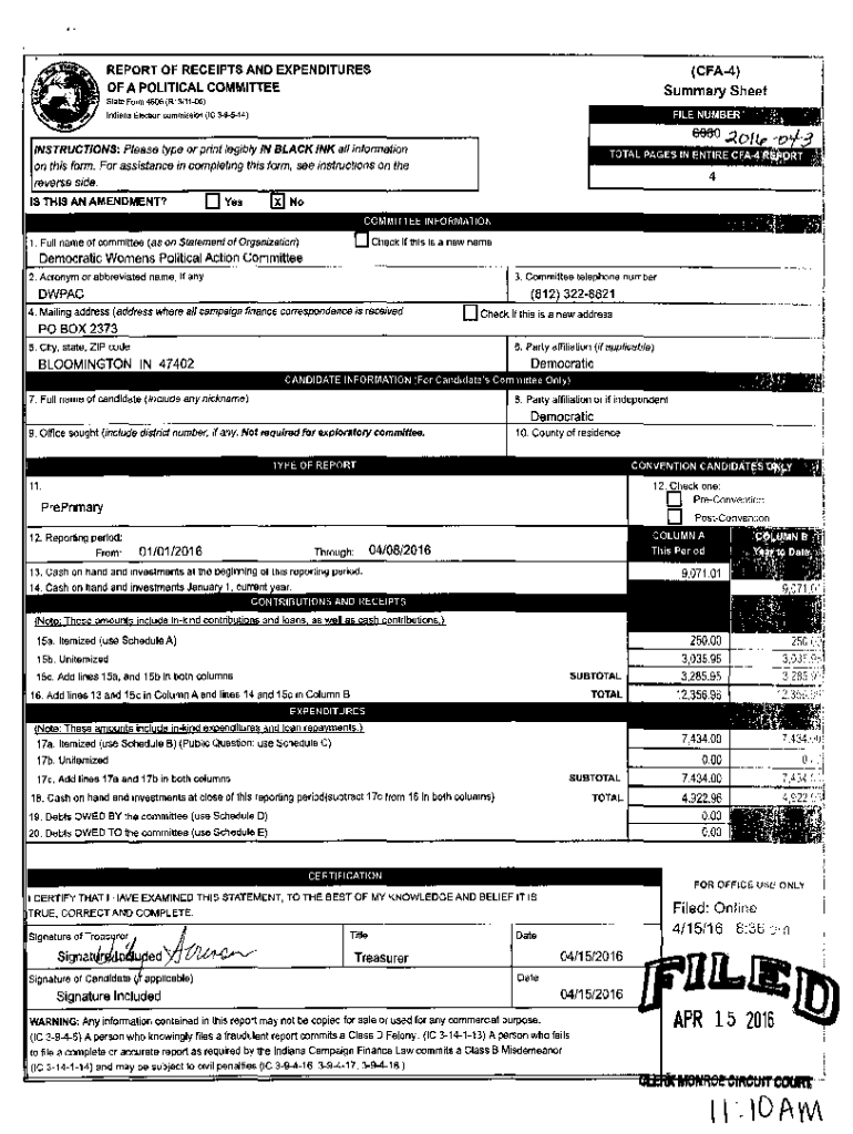 Fillable Online REPORT OF R Fax Email Print - pdfFiller