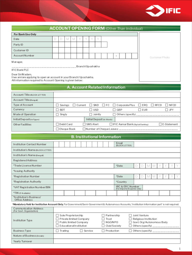 Fillable Online ACCOUNT OPENING FORM (Individual) A. ... Fax Email Print - pdfFiller