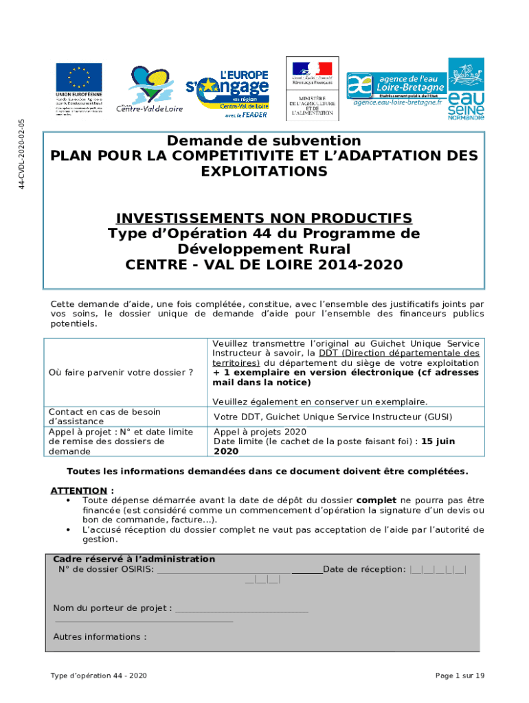 PLAN POUR LA COMPETITIVITE ET L'ADAPTATION DES EXPLOITATIONS Doc ...