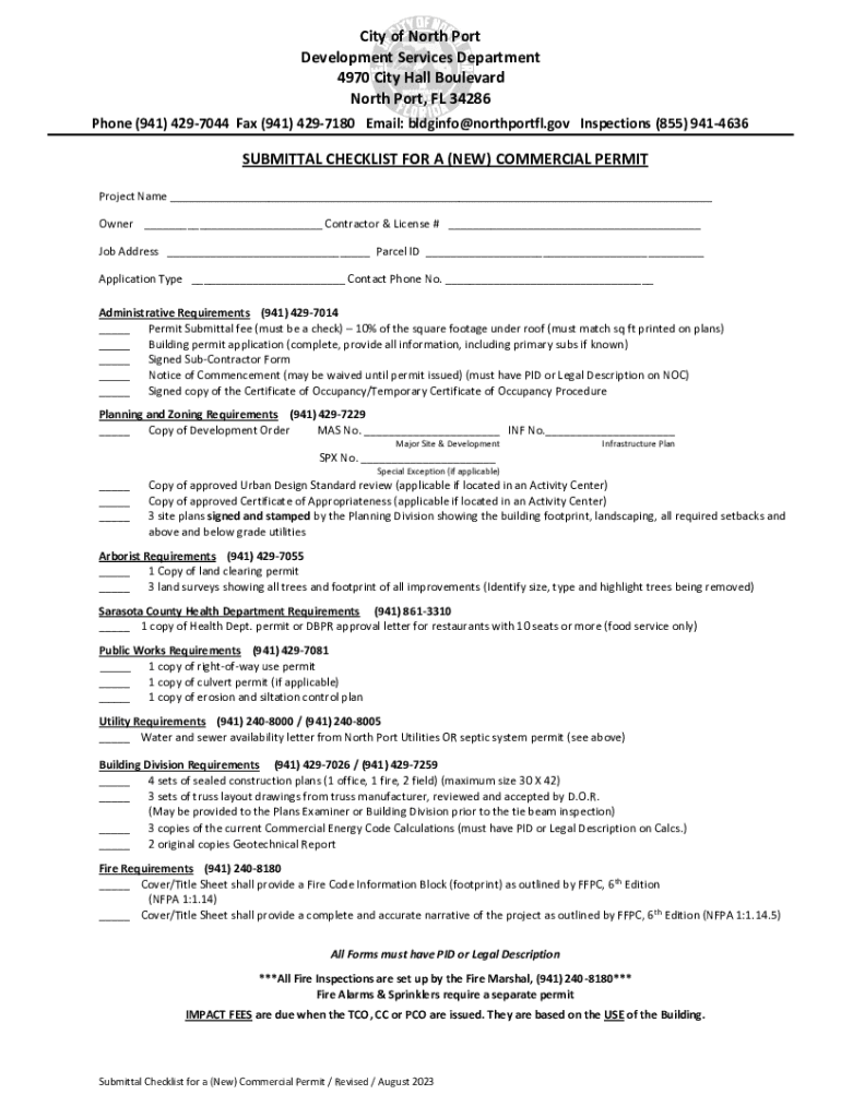 Fillable Online 211-submittal-checklist-for-a-new-commercial-permit.pdf Fax Email Print - pdfFiller