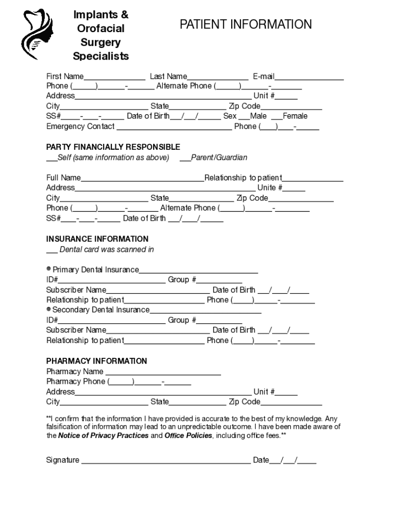 Fillable Online What are dental implants? - The Dental Implant Experts ...