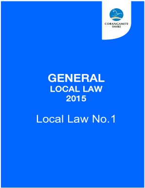 Fillable Online GENERAL Local Law No.1 Fax Email Print - pdfFiller