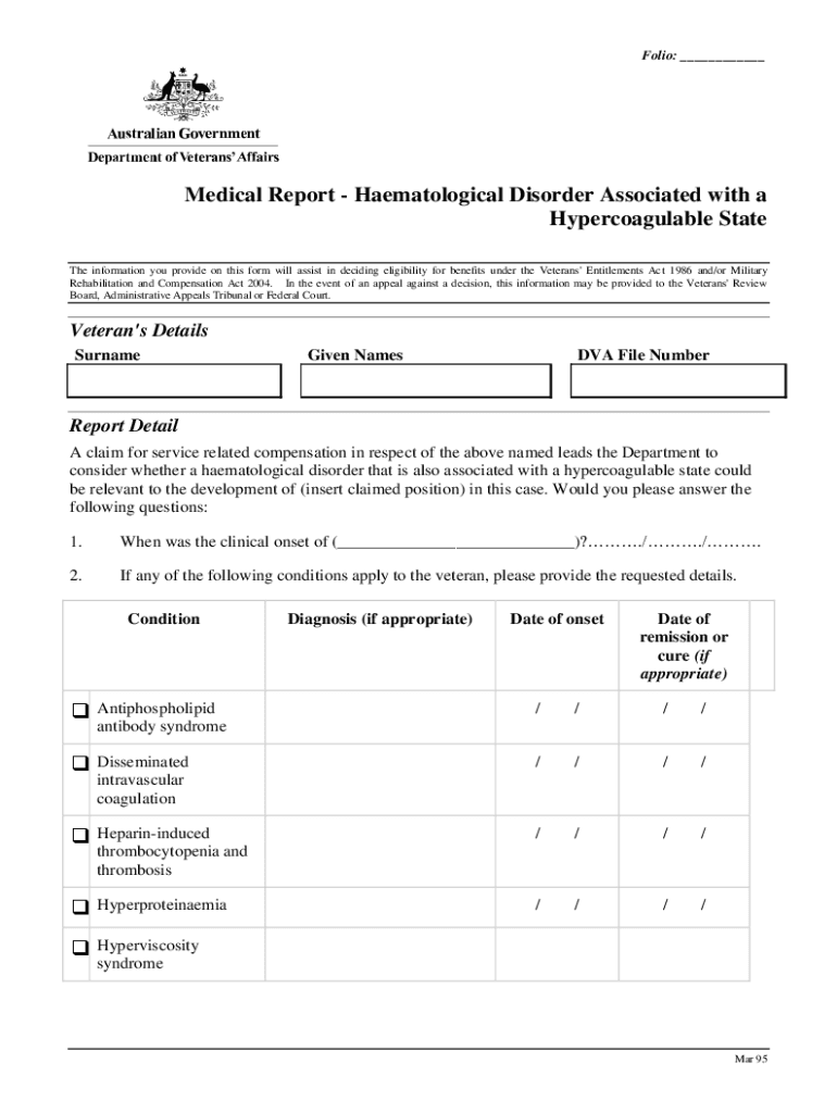 Fillable Online CVA Questionnaire - Medical factors Fax Email Print ...