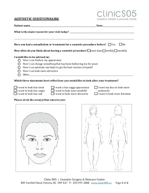 Fillable Online Aesthetic Consultation Form Fax Email Print - pdfFiller