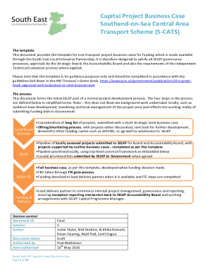 Fillable Online Capital Project Business Case Fax Email Print - pdfFiller