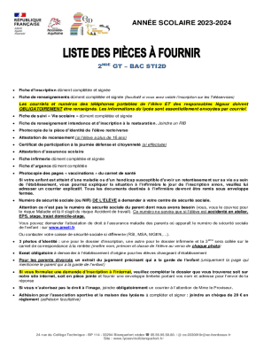 Remplissable En Ligne 2NDE GT BAC STI2D Fax Email Imprimer - pdfFiller