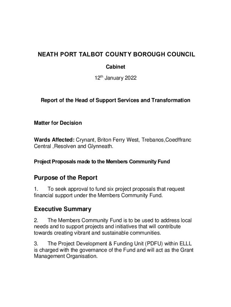 Fillable Online democracy npt gov NPT Business - Neath Port Talbot ...