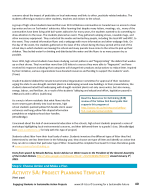 Fillable Online ACTIVITY 5A: PROJECT PLANNING TEMPLATE Fax Email Print - pdfFiller