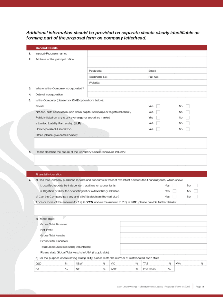 Fillable Online proposal form - professional indemnity cover Fax Email ...
