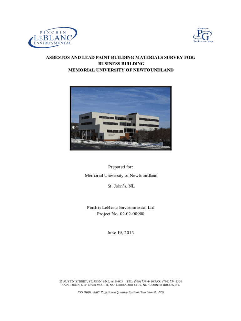 Fillable Online Asbestos Containing Building Materials & Lead Paint ...